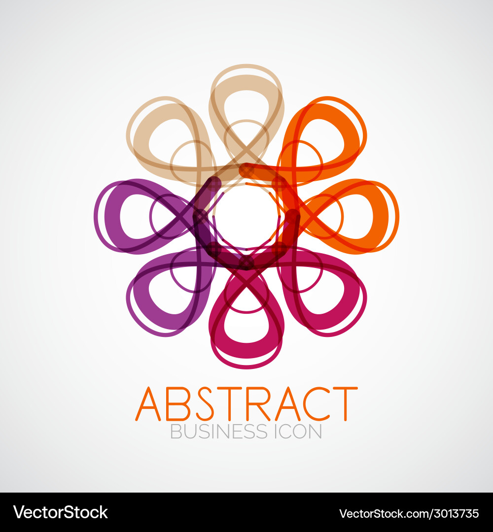 Symmetric abstract geometric shape Royalty Free Vector Image