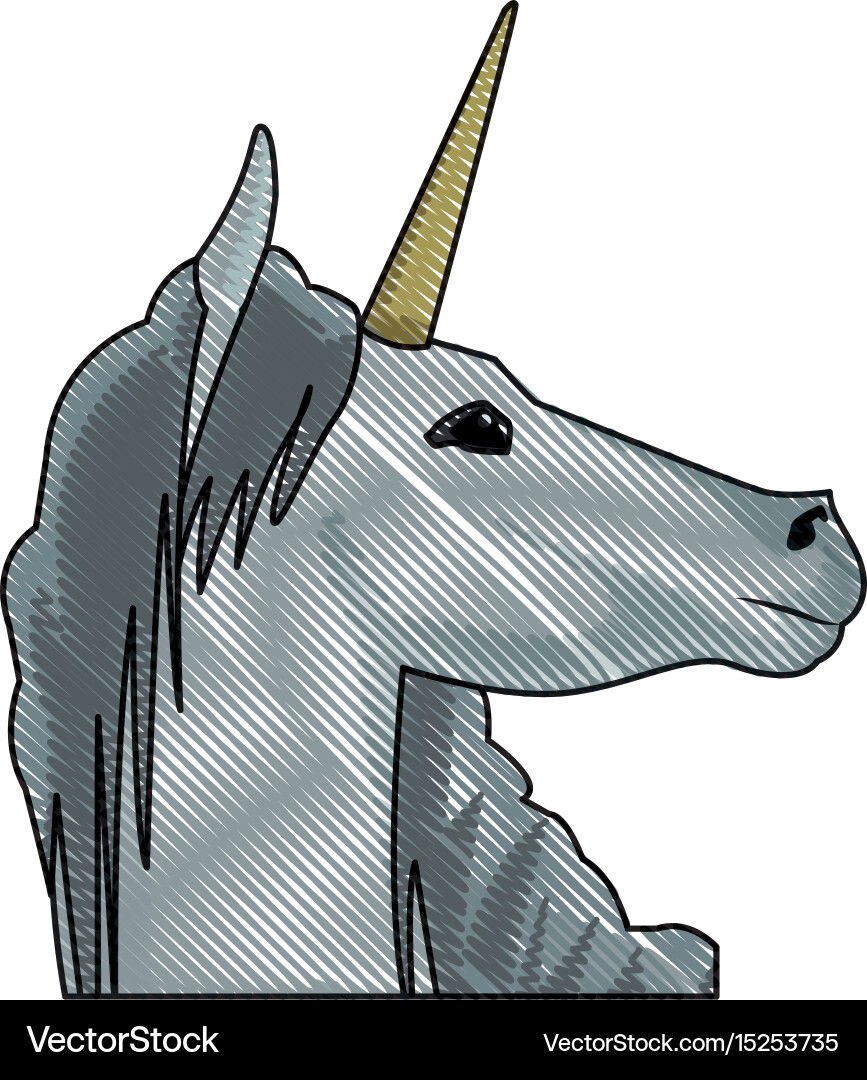 Unicorn legendary mythical creature icon Vector Image