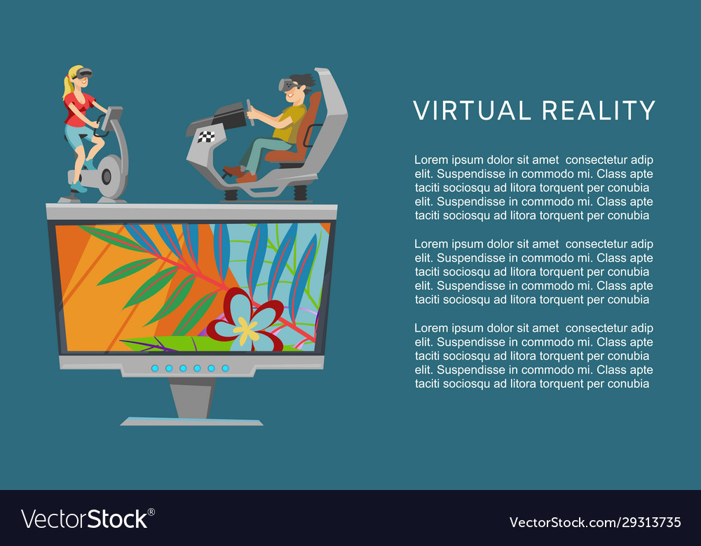 Virtual augmented reality vr Royalty Free Vector Image