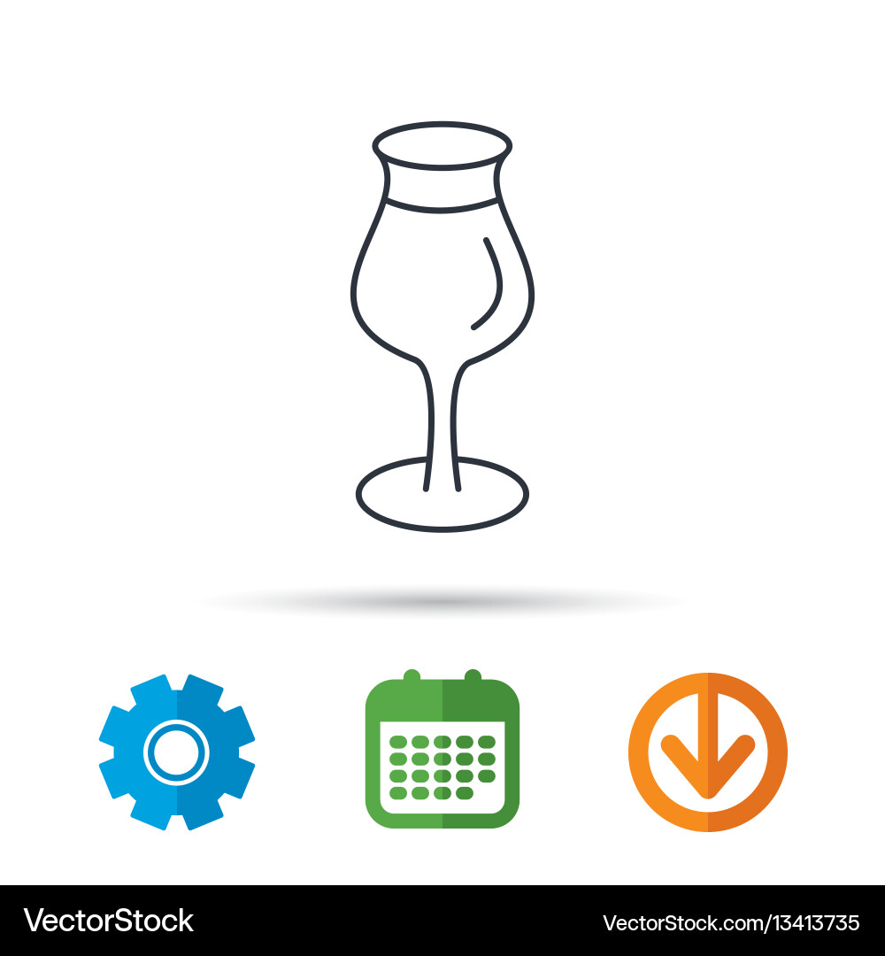 Wine glass icon goblet sign Royalty Free Vector Image