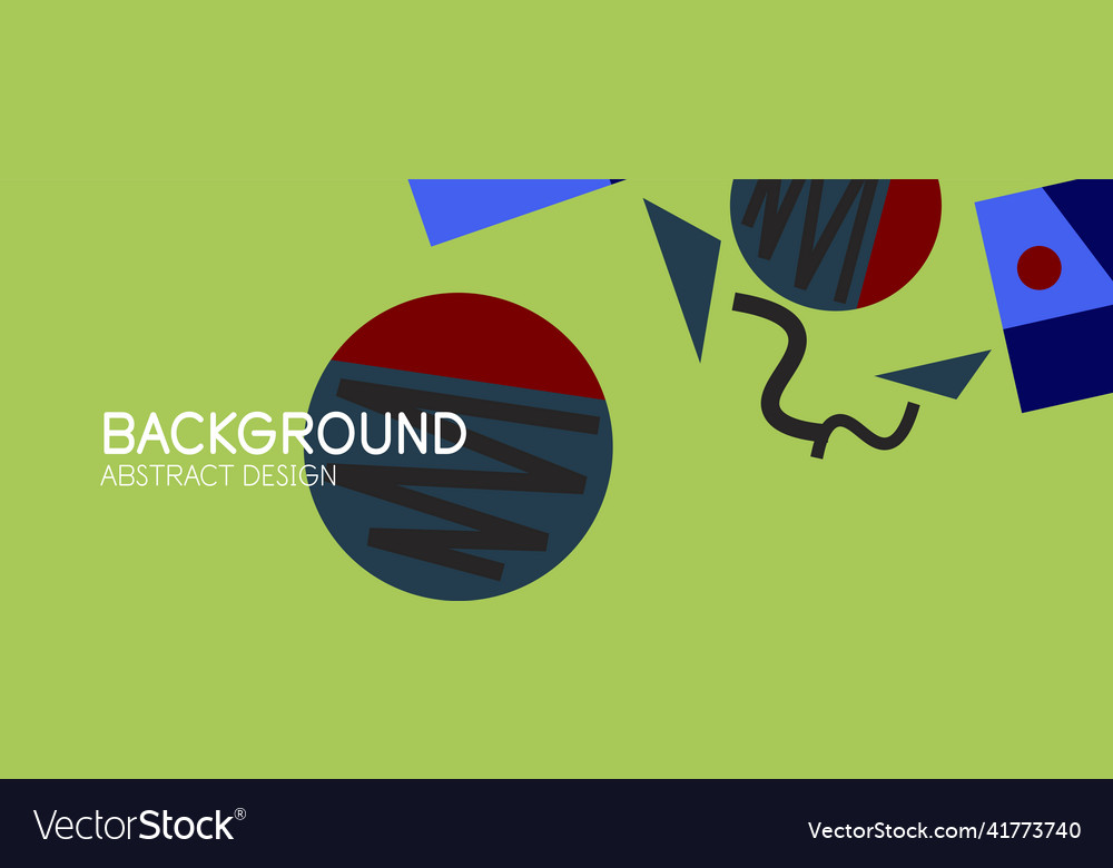 Abstract Background Blocks Lines Triangles Vector Image