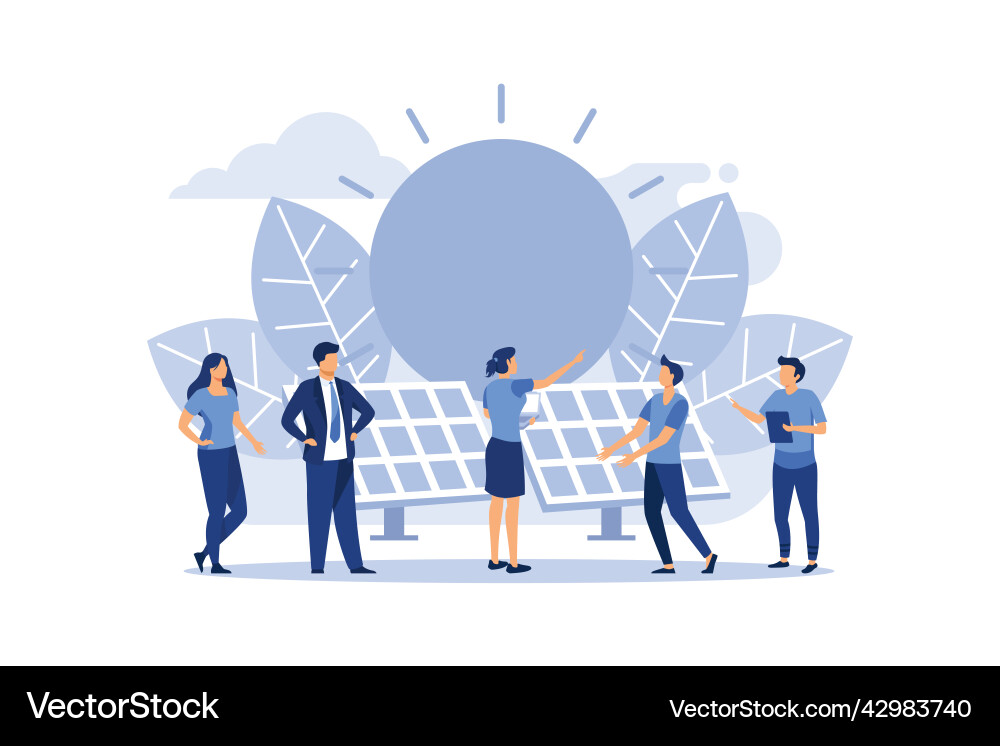 Alternative renewable energy solar energy Vector Image