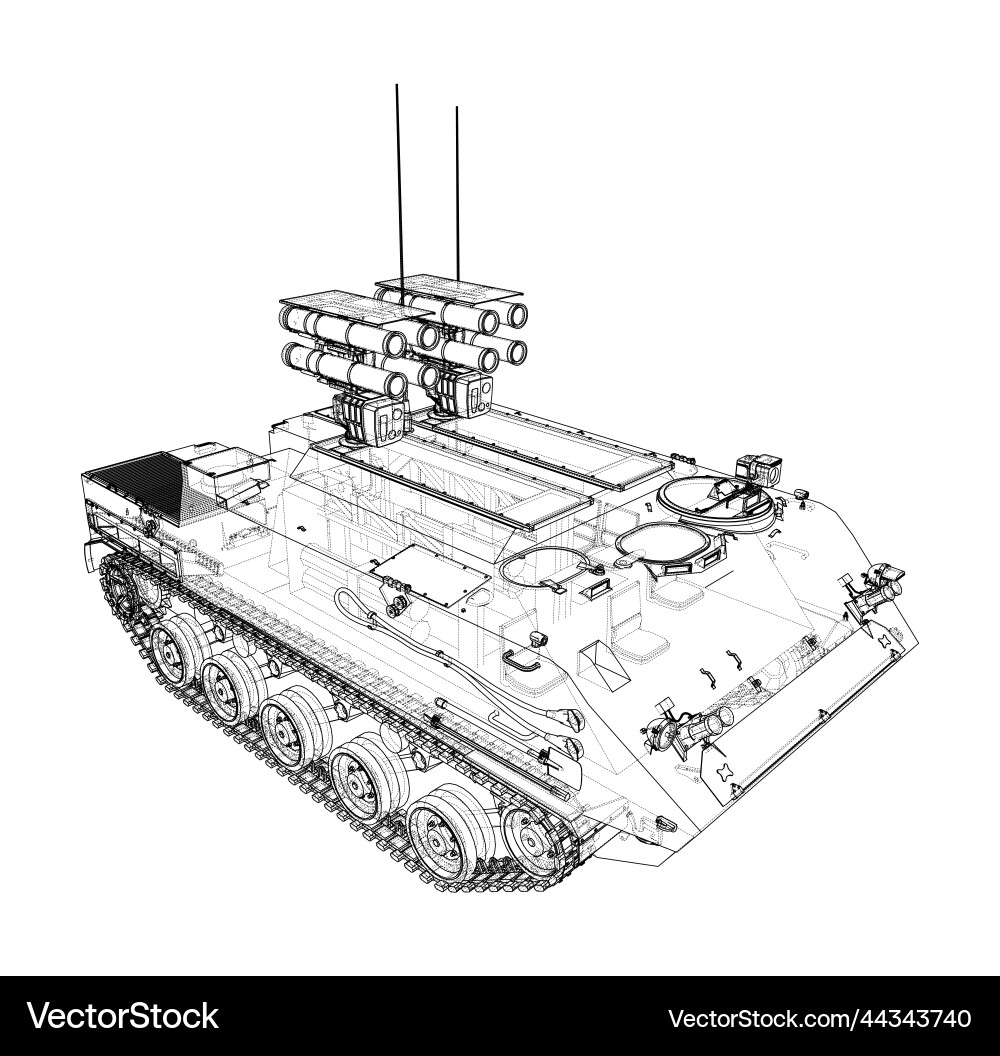 Anti-tank armored car Royalty Free Vector Image