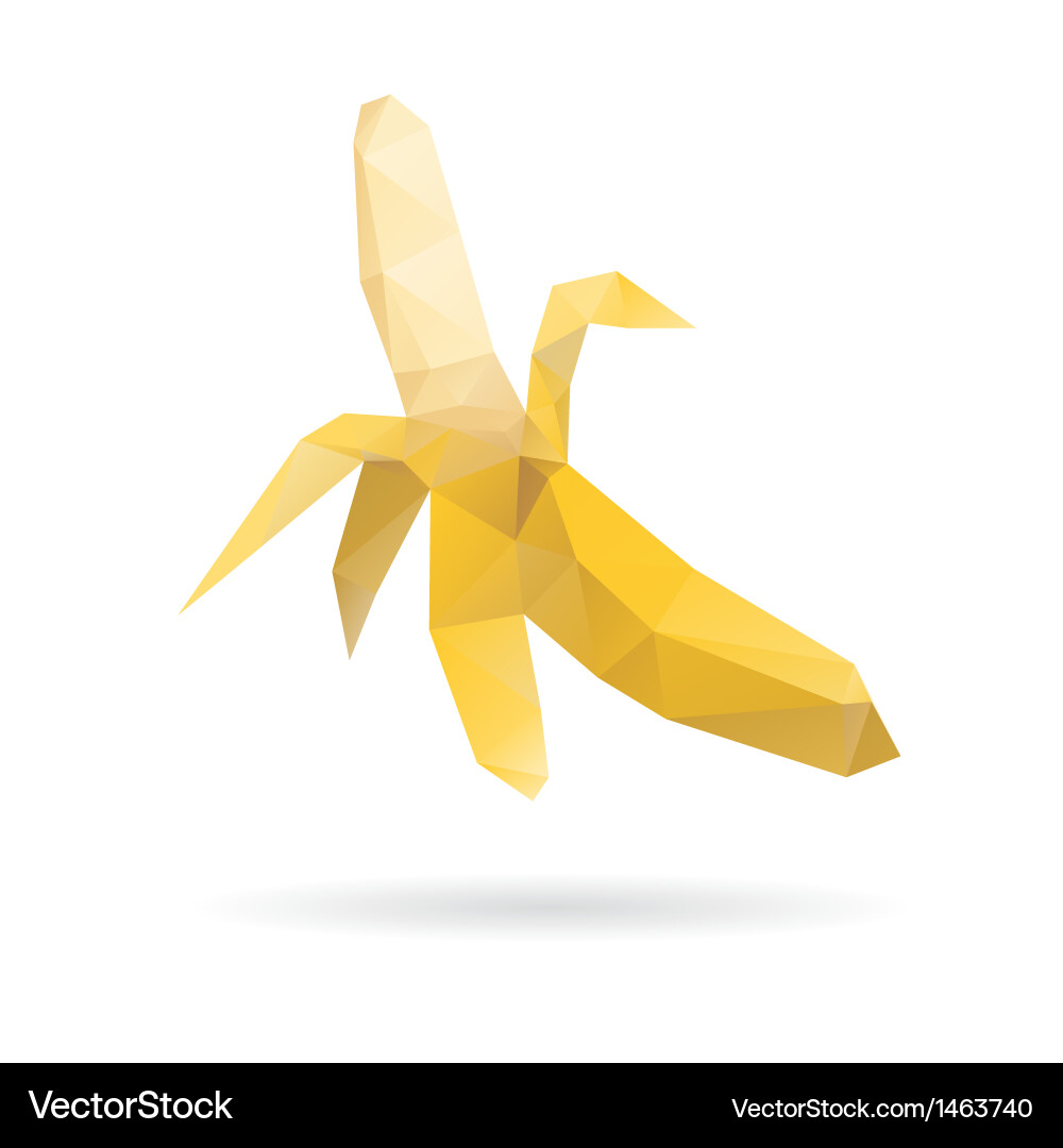 Banana abstract isolated on a white backgrounds Vector Image