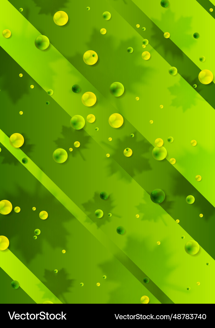 Bright green summer background with leaves Vector Image