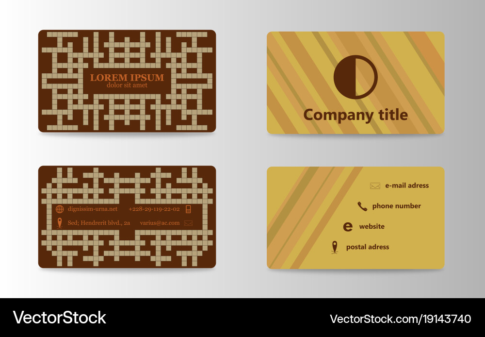 Business card design with logo Royalty Free Vector Image