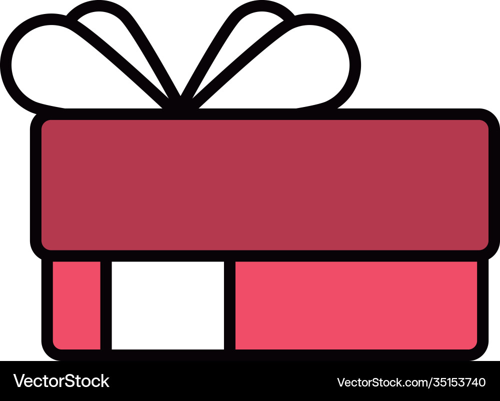 Happy birthday gift box decoration celebration Vector Image