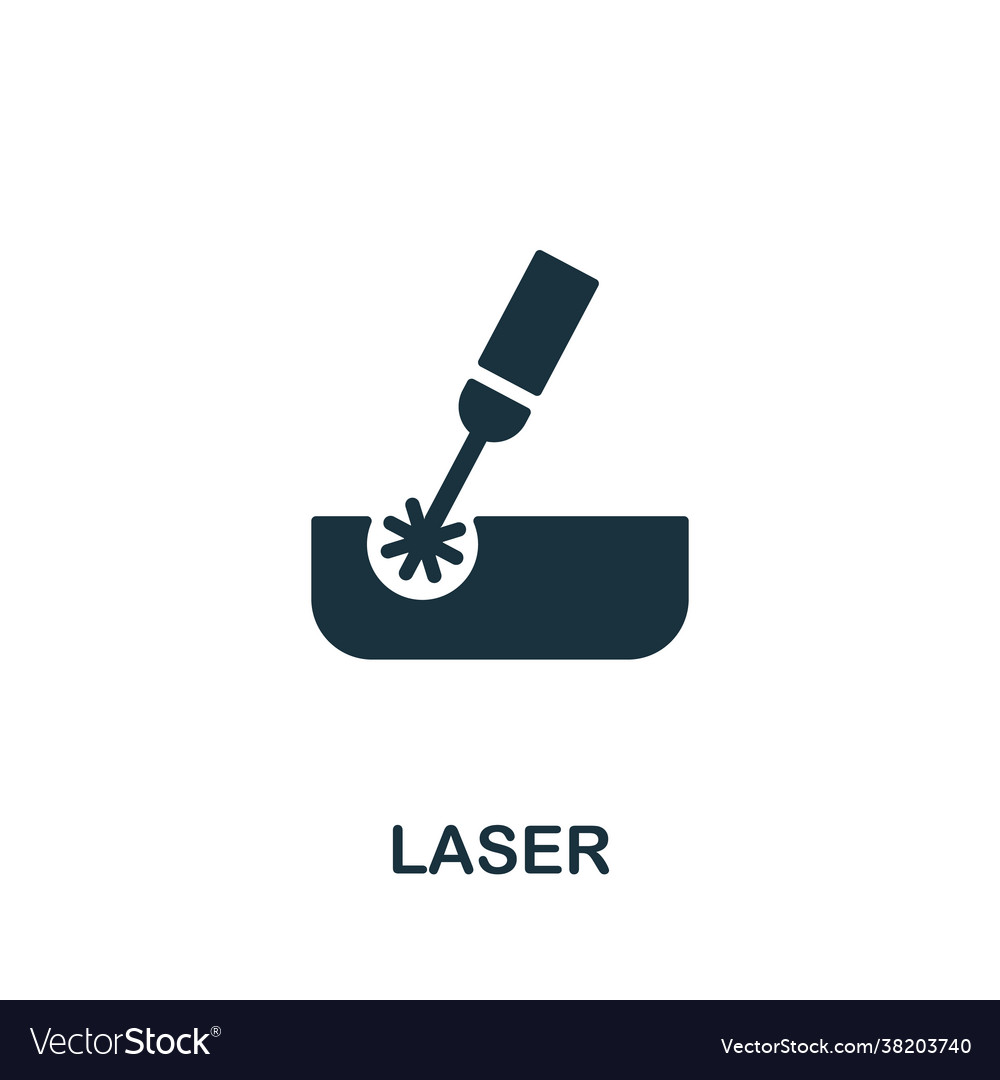 Laser icon monochrome simple element from Vector Image Laser icon monochrome simple element from Vector Image