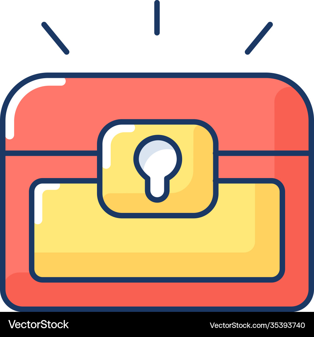 Player inventory rgb color icon Royalty Free Vector Image