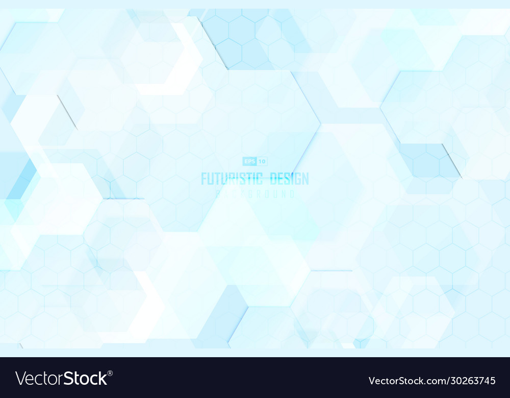 Abstract blue hexagonal pattern technology Vector Image