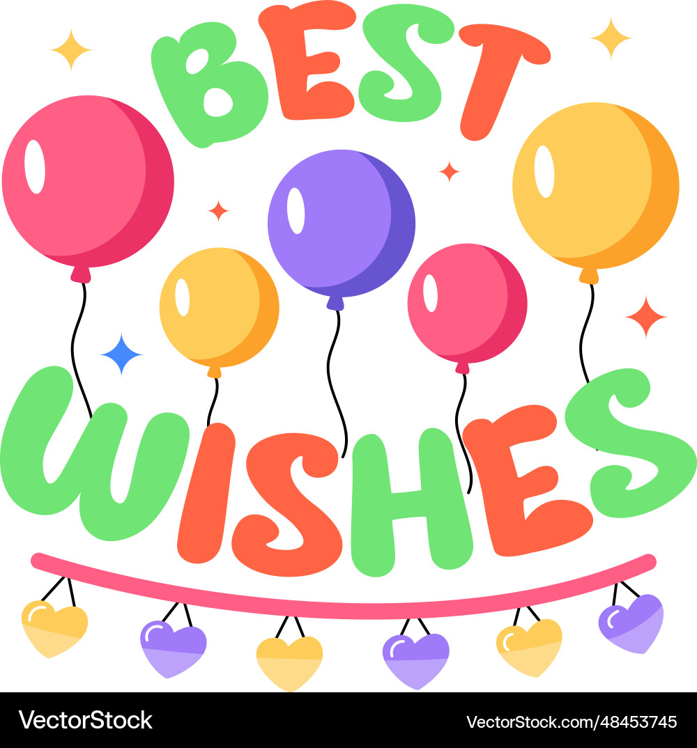 Best wishes Royalty Free Vector Image - VectorStock