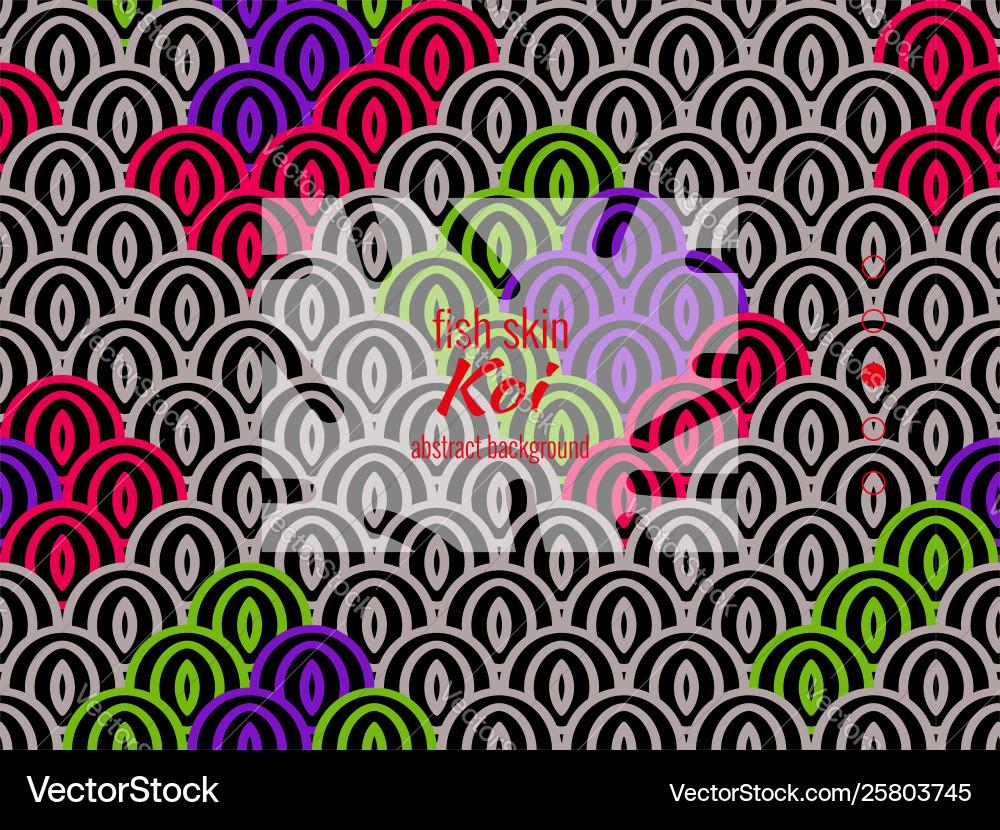 Colorful fish skin carp koi Royalty Free Vector Image