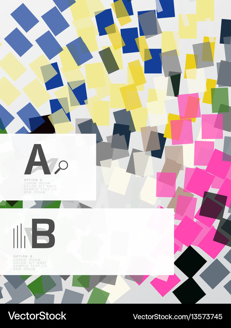 Colorful lines rectangles and stripes with option Vector Image