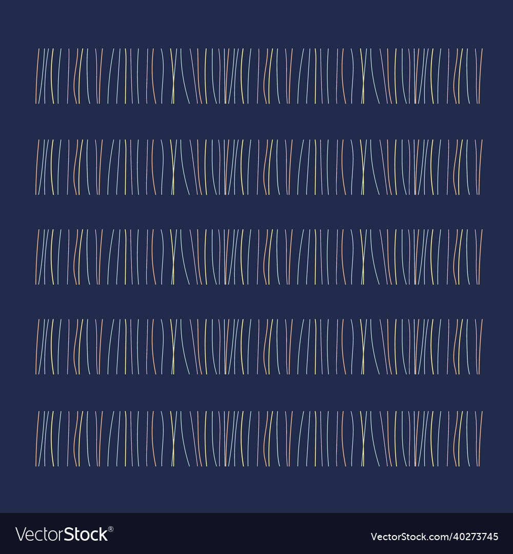 Doodle pattern brush line seamless set Royalty Free Vector