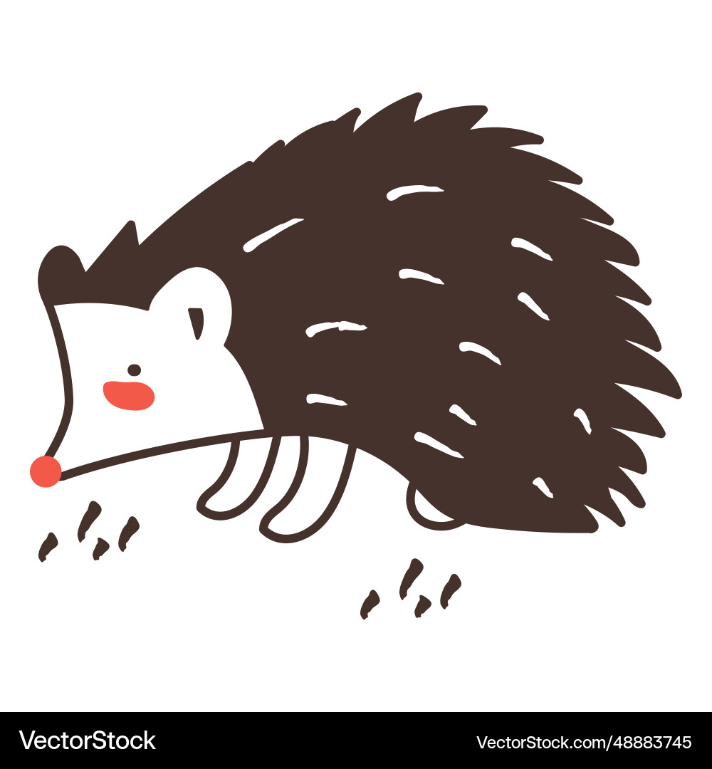 Hedgehog animal cartoon Royalty Free Vector Image