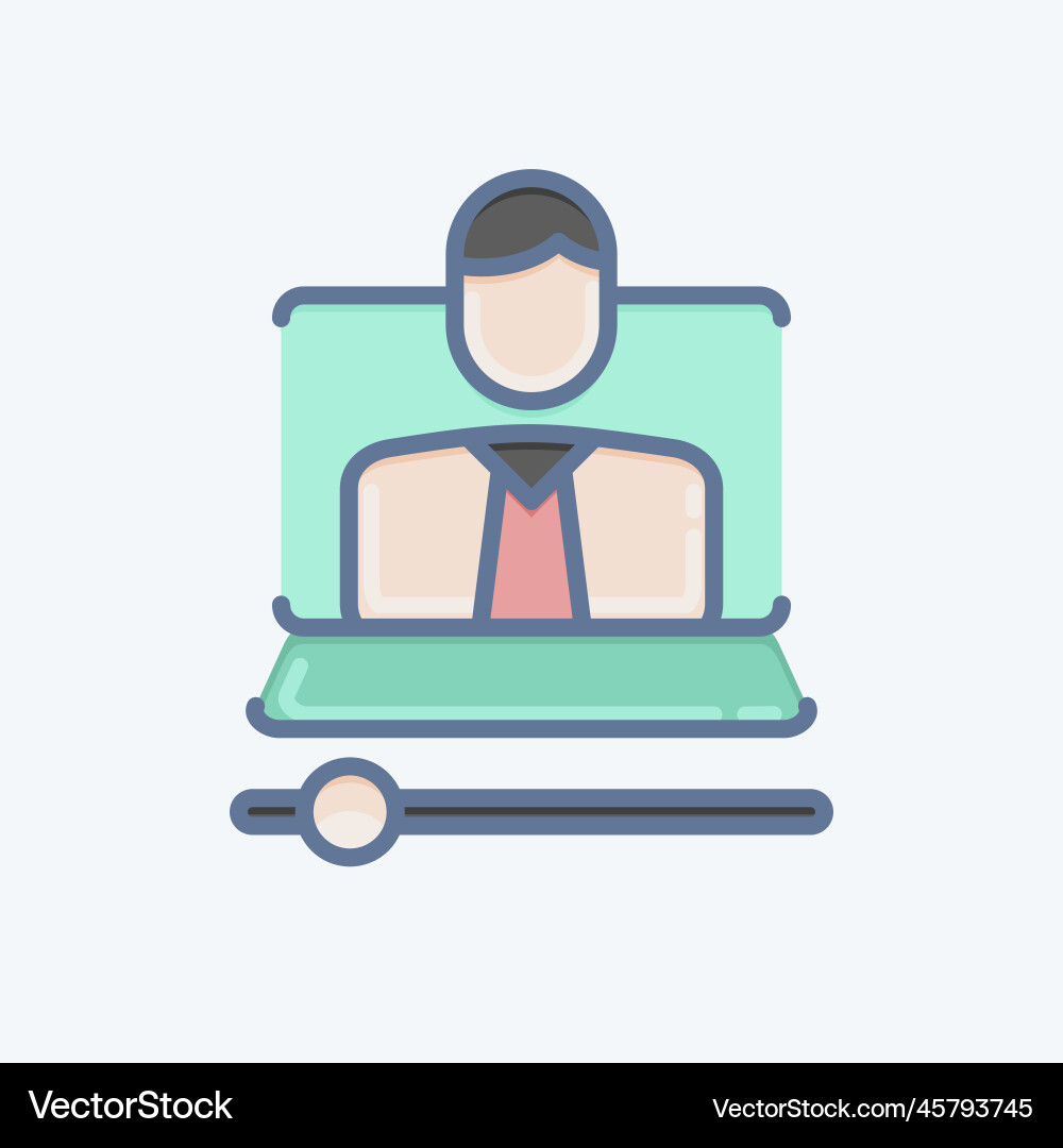 Icon video lesson related to education symbol Vector Image