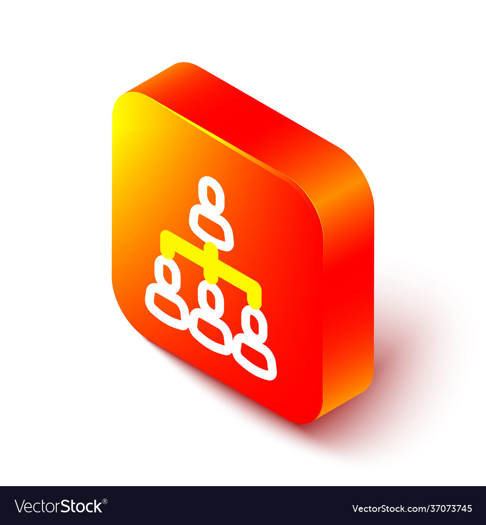 Isometric line business hierarchy organogram chart Isometric line business hierarchy organogram chart