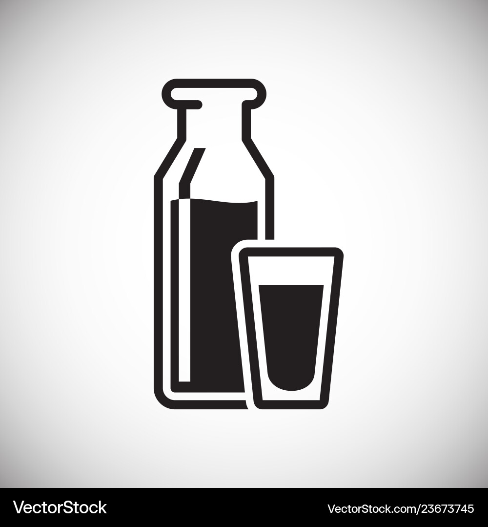 Milk icon on white background for graphic and web Vector Image