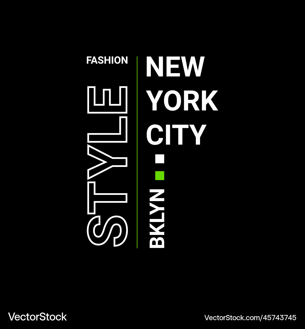 New york city writing design suitable for screen Vector Image