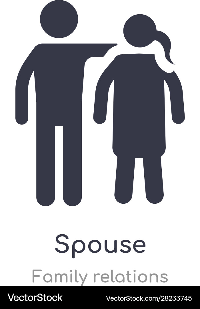 Spouse icon isolated from family Royalty Free Vector Image