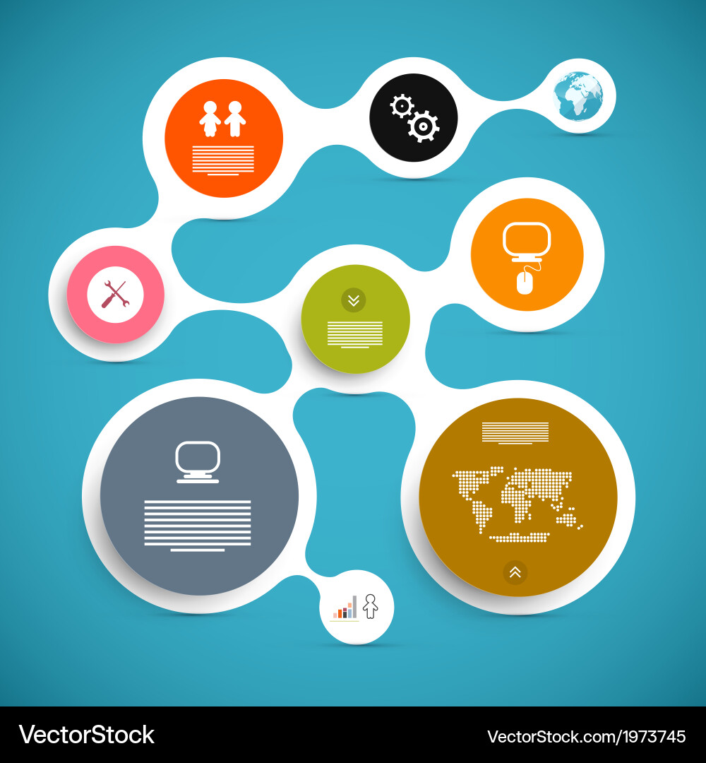 Web template - circle paper infographic layout Vector Image