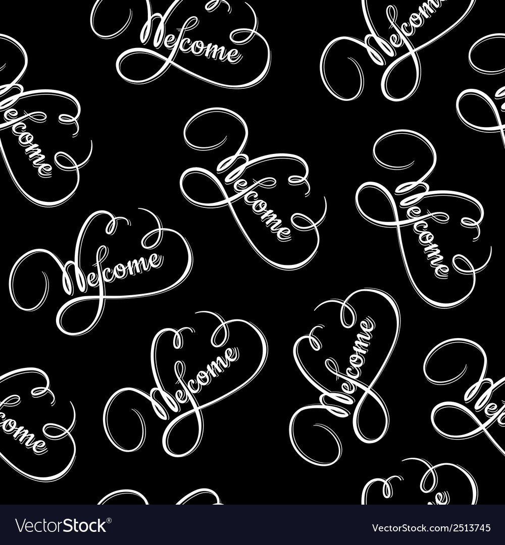 Welcome pattern Royalty Free Vector Image - VectorStock