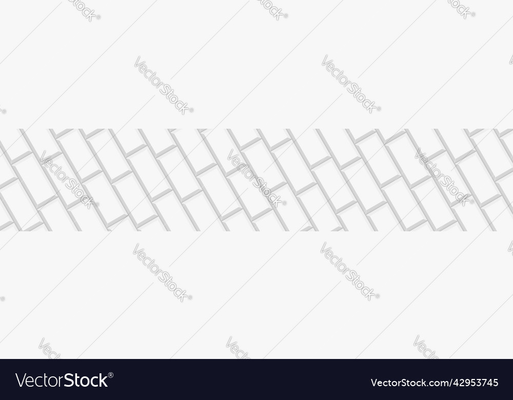 White rectangles tile diagonal arrangement Vector Image
