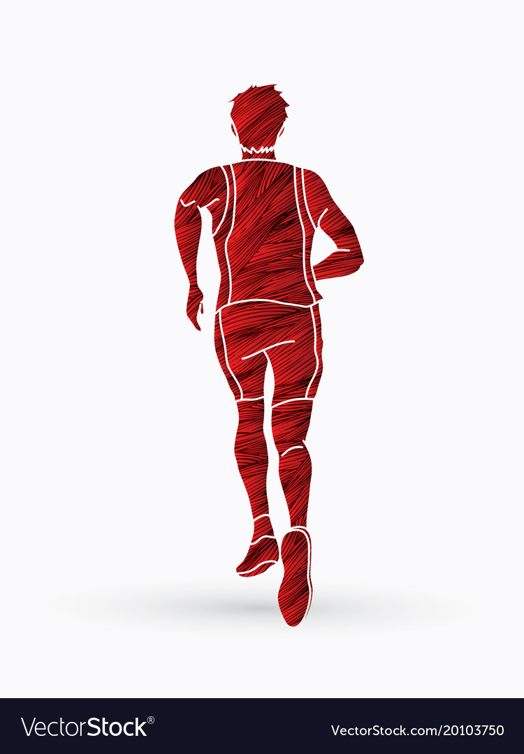 Athlete runner a man runner running Royalty Free Vector