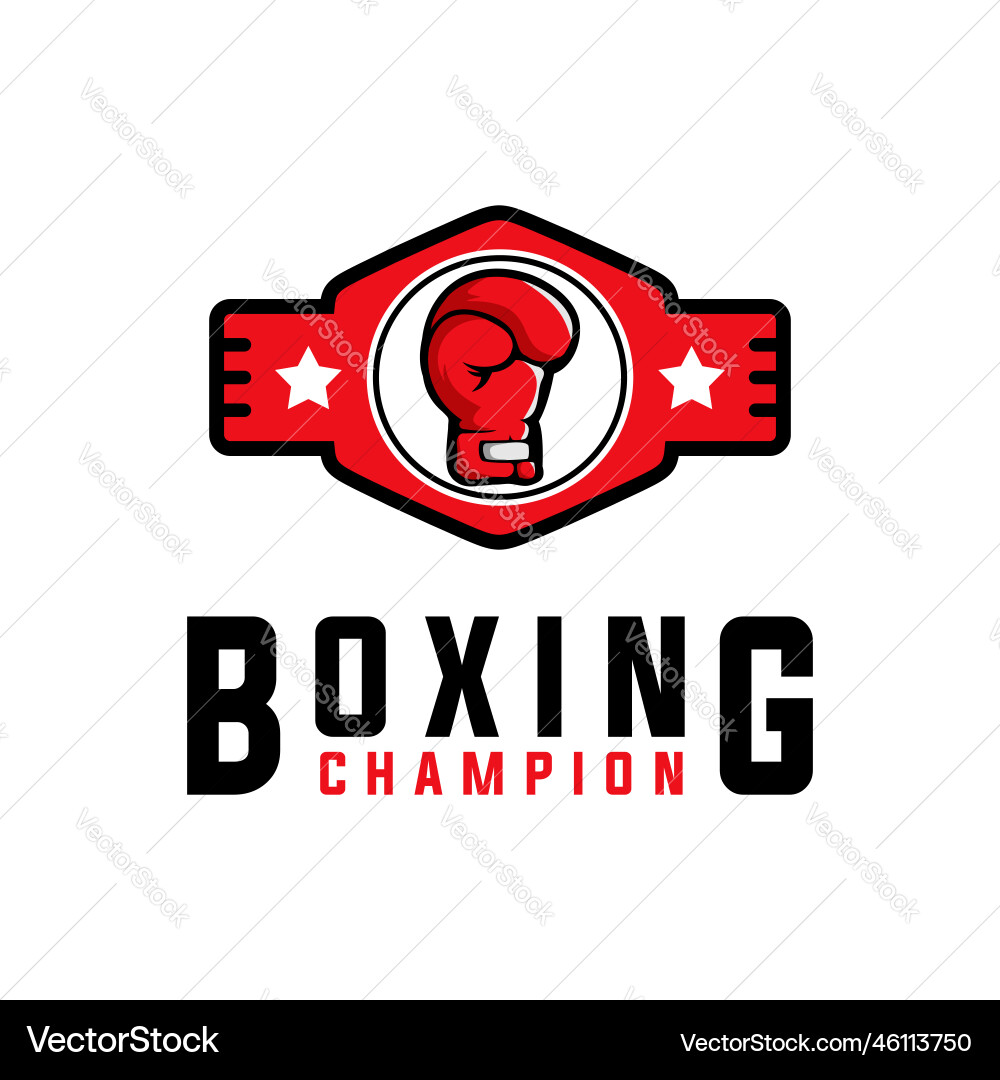 Boxing sport graphic template Royalty Free Vector Image