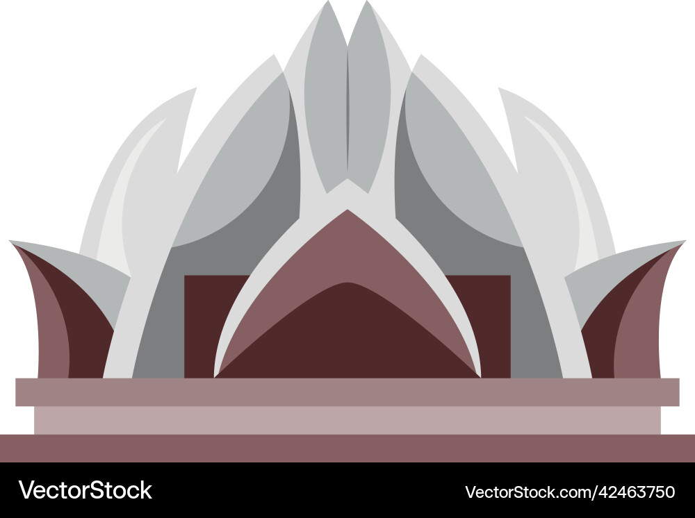 Delhi lotus temple Royalty Free Vector Image - VectorStock