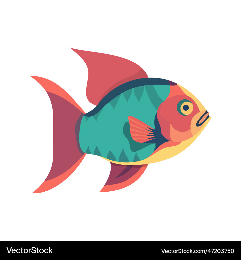 Fish sign abstract icon on white background Vector Image