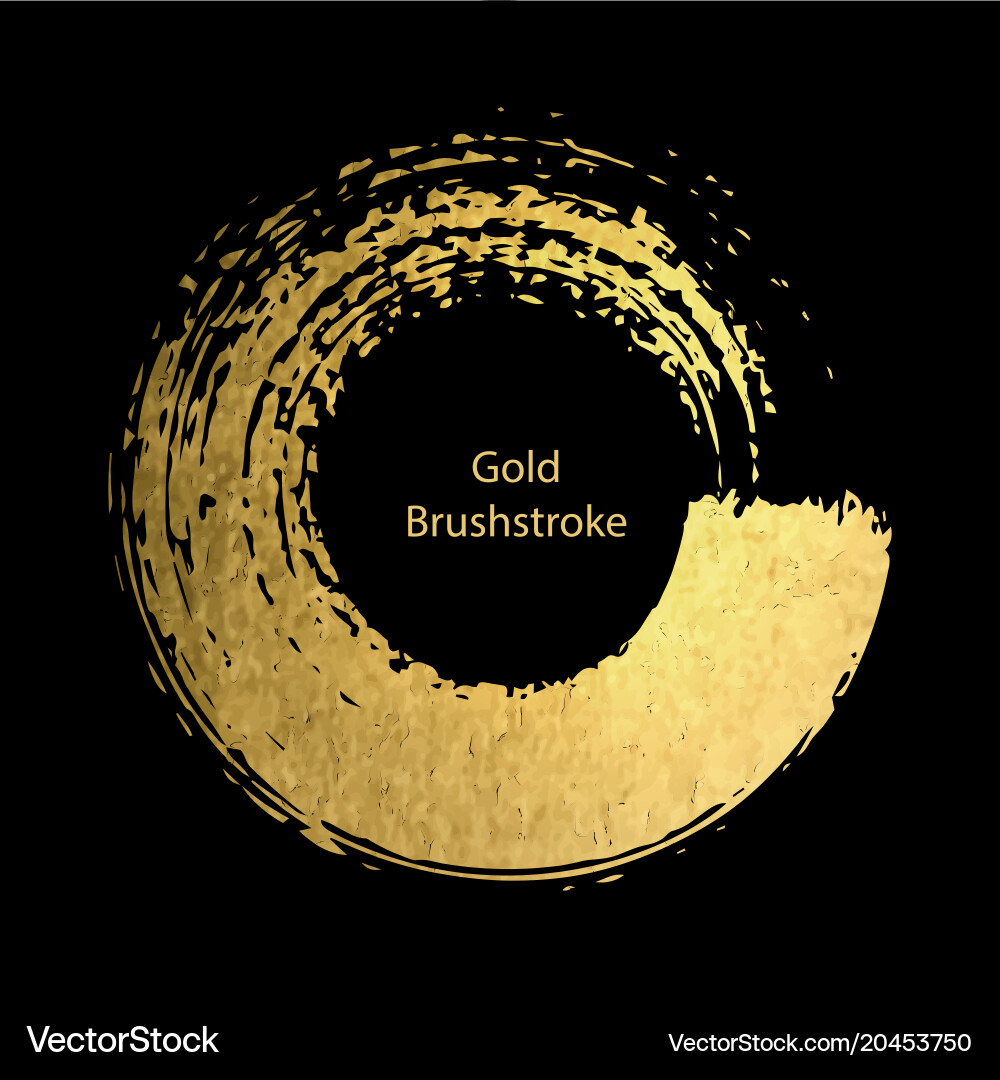 Gold round design templates for poster Royalty Free Vector
