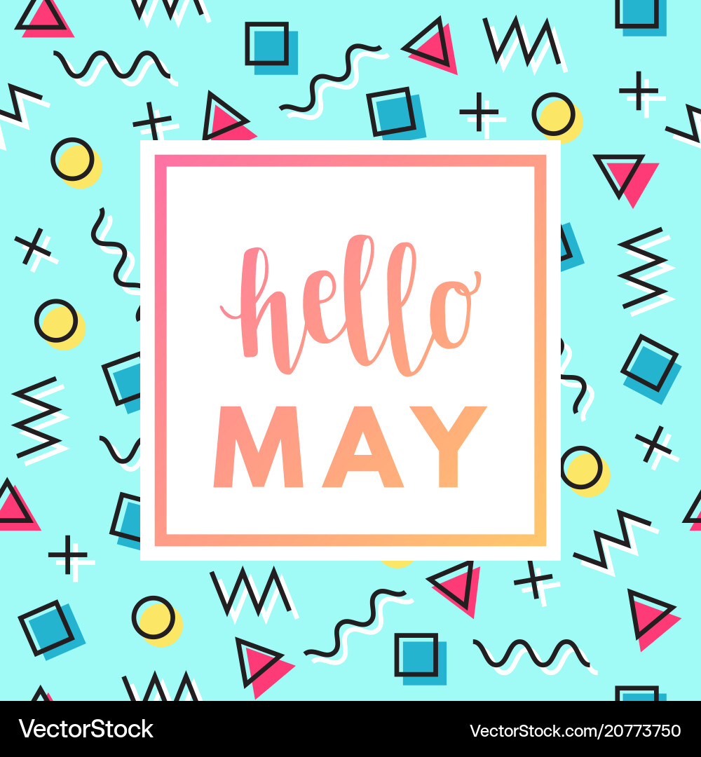 Hello may sale banner Royalty Free Vector Image