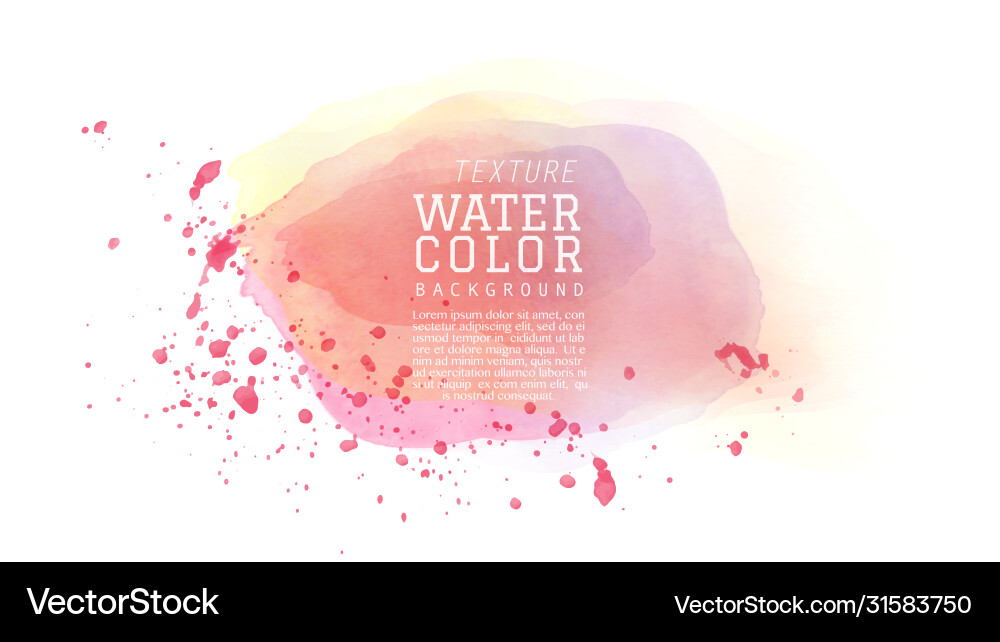 Light red tone watercolor with dot background Vector Image