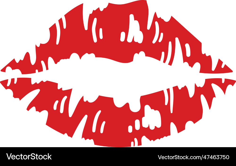 Lipstick kiss print Royalty Free Vector Image - VectorStock