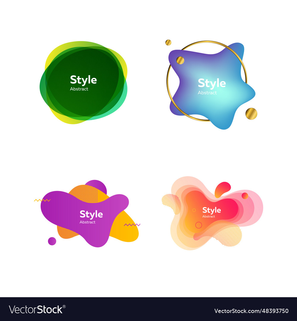 Liquid elements with text sample Royalty Free Vector Image