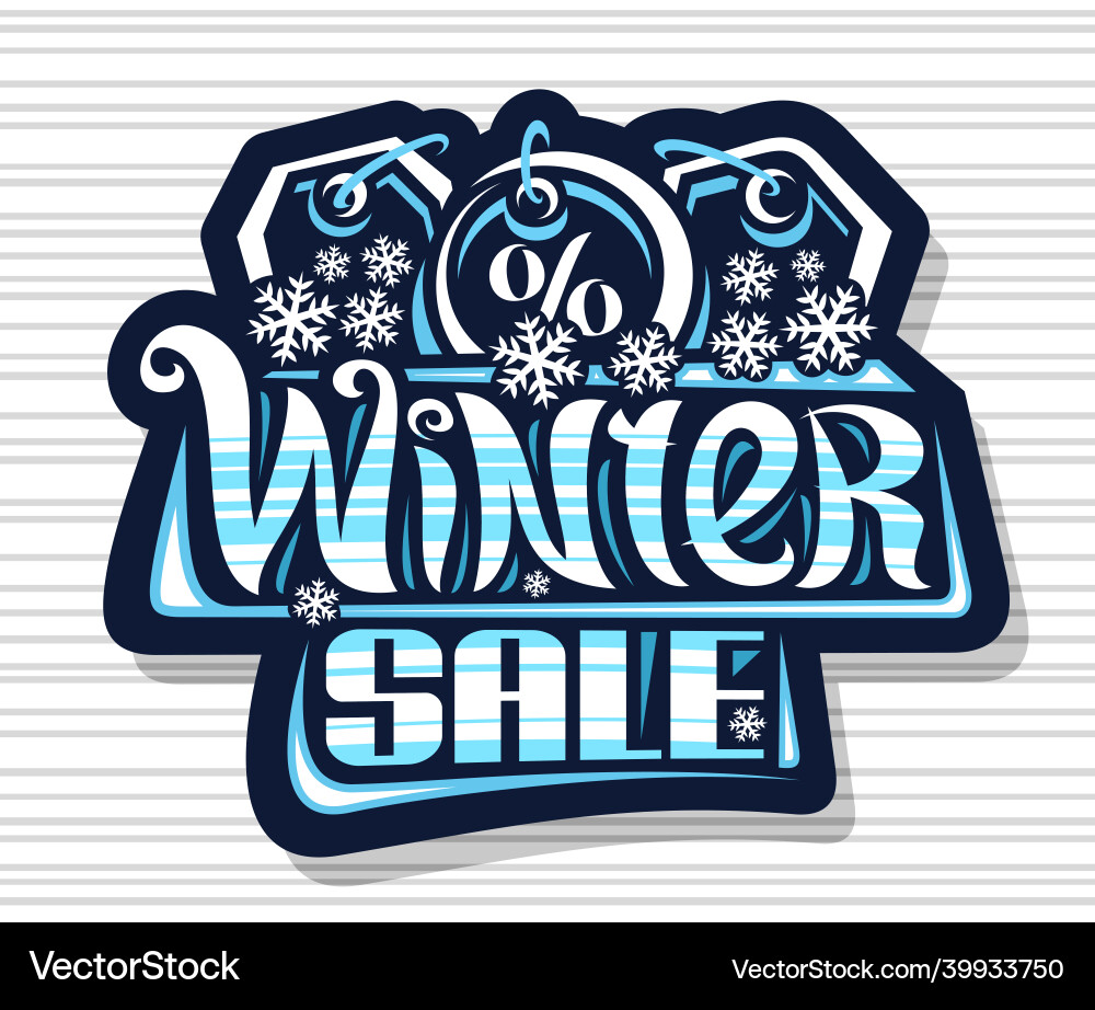 Logo for winter sale Royalty Free Vector Image