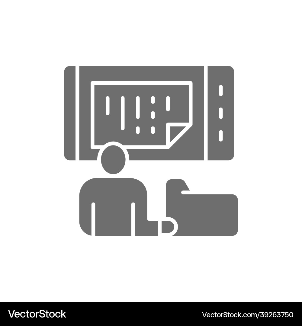 Man stores data in a phone online storage mobile Vector Image