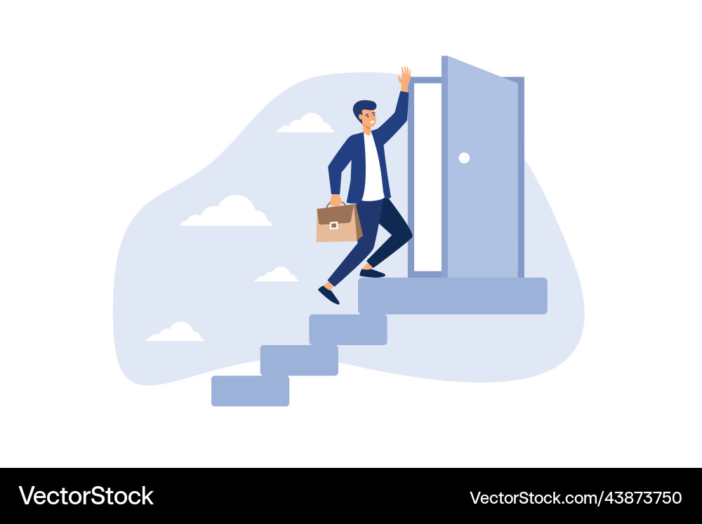 Open new opportunity door career development Vector Image