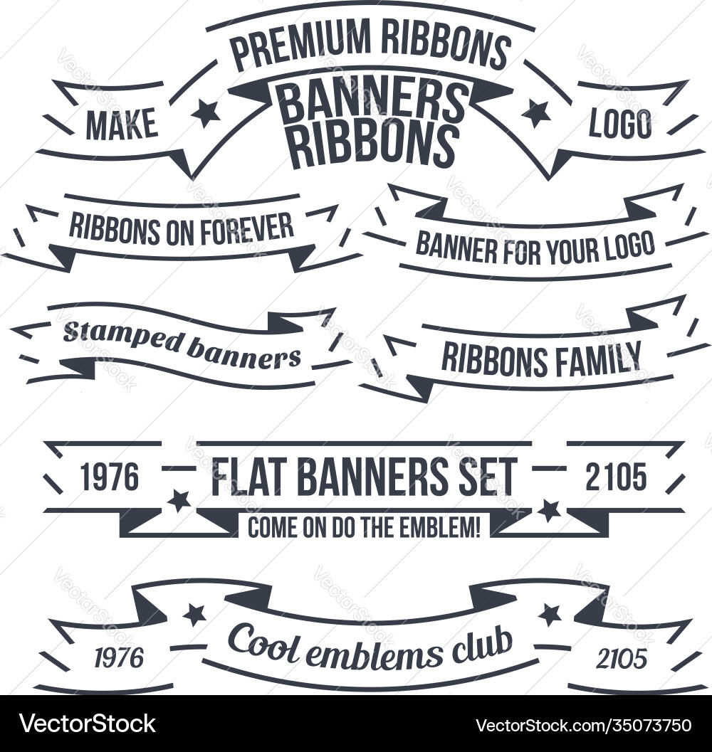 Original banners and ribbon Royalty Free Vector Image