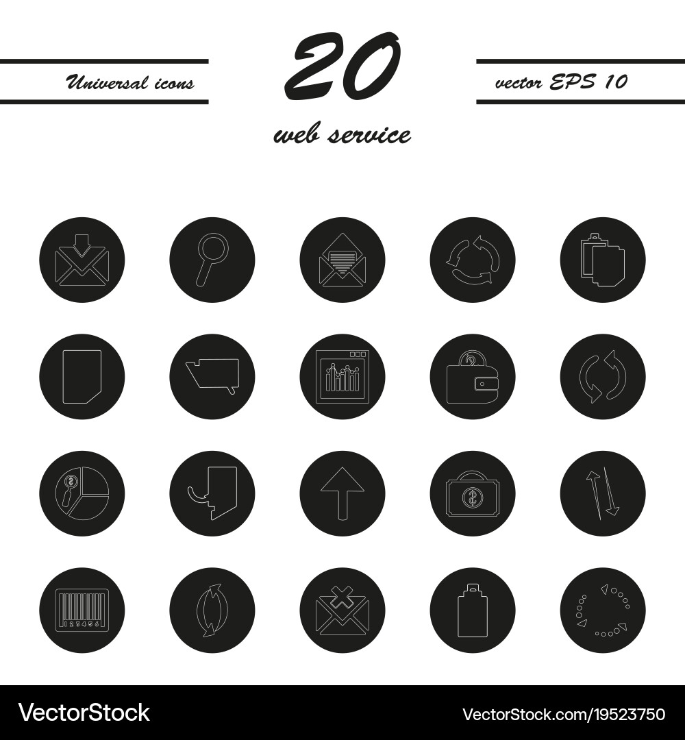 Service line icons set Royalty Free Vector Image