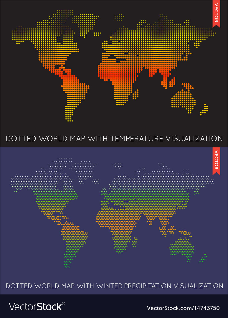 Set flat maps world infographic map data Vector Image