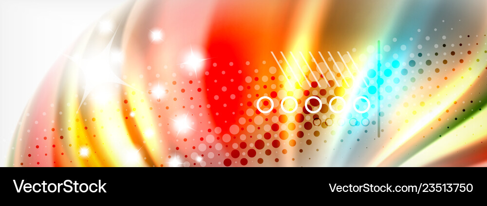 Smooth liquid blur wave background color flow Vector Image