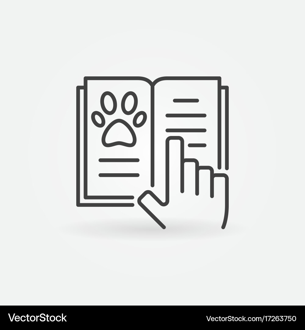 Veterinary medicine book icon Royalty Free Vector Image