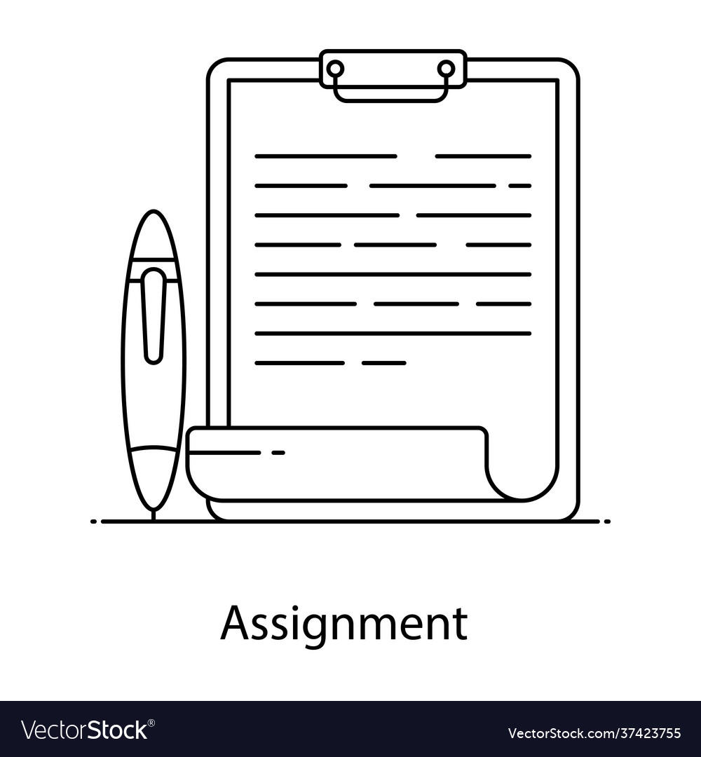 Assignment Royalty Free Vector Image - VectorStock