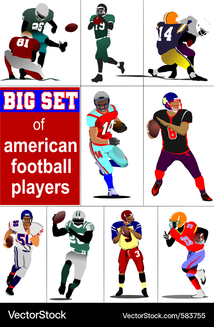 Football players Royalty Free Vector Image - VectorStock