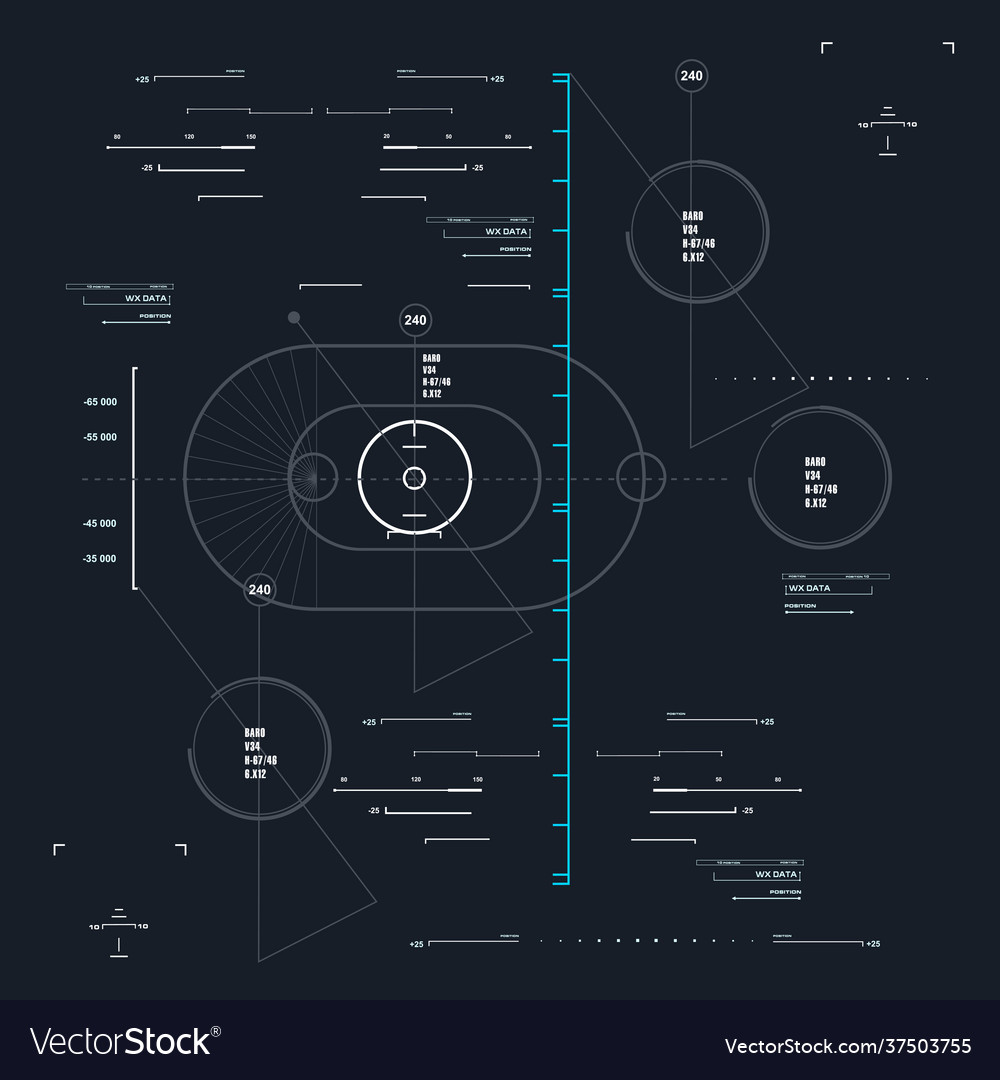 Futuristic graphic user interface Royalty Free Vector Image