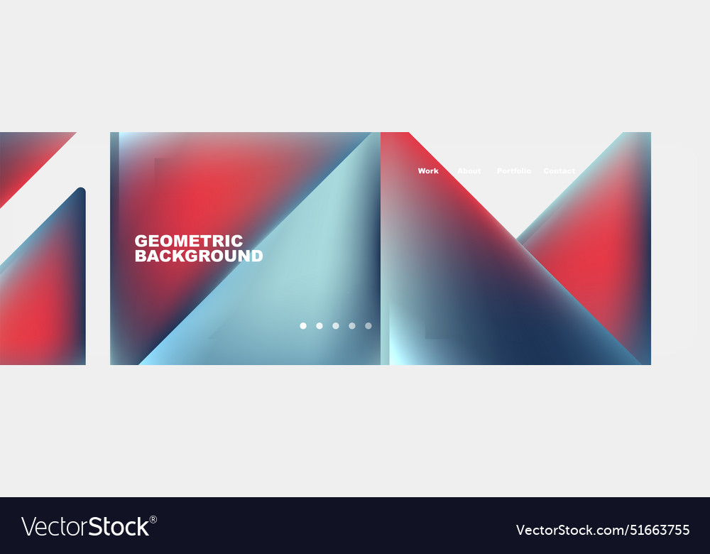 Gradient triangles composition with bright fluid Vector Image