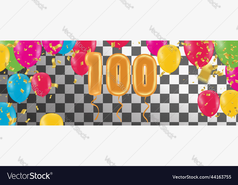 Greeting card happy birthday number 100 in fun Vector Image Greeting card happy birthday number 100 in fun Vector Image