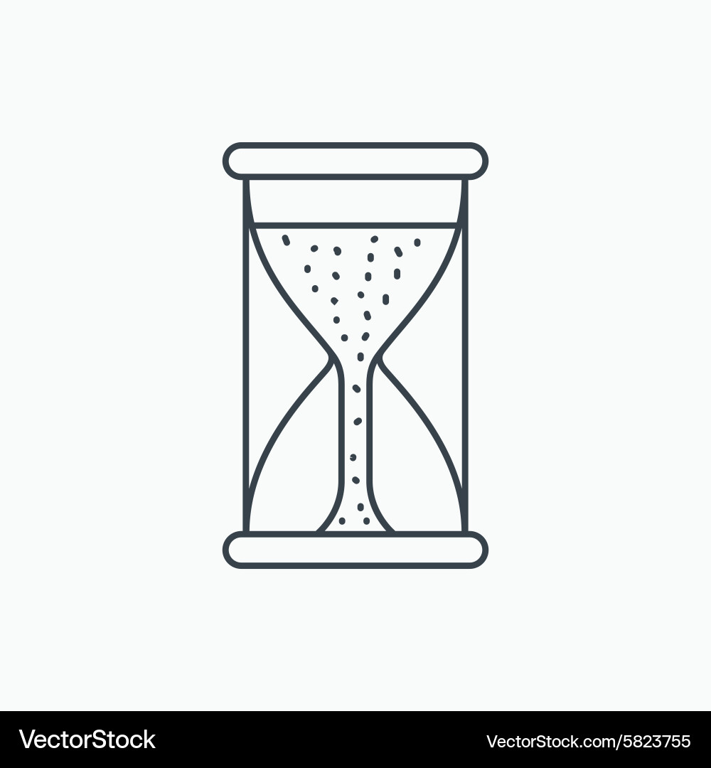 Hourglass icon sand time starting sign Royalty Free Vector